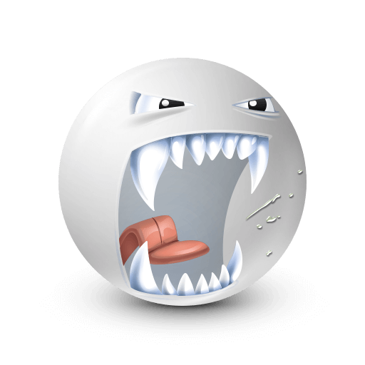 Roaring Angry Beast Blue Emoji