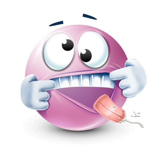 Wacky Face Blue Emoji