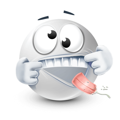 Wacky Face Blue Emoji