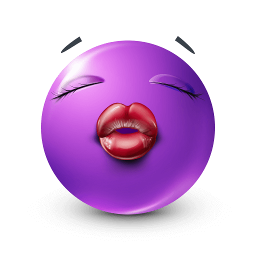 Sexy Biting Lip Blue Emoji 6754