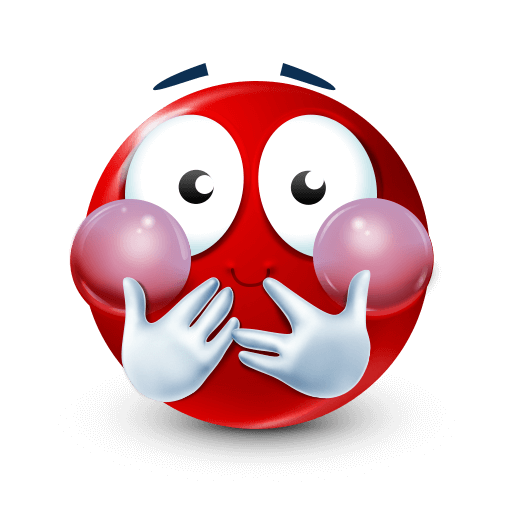 Very Touched Blue Emoji