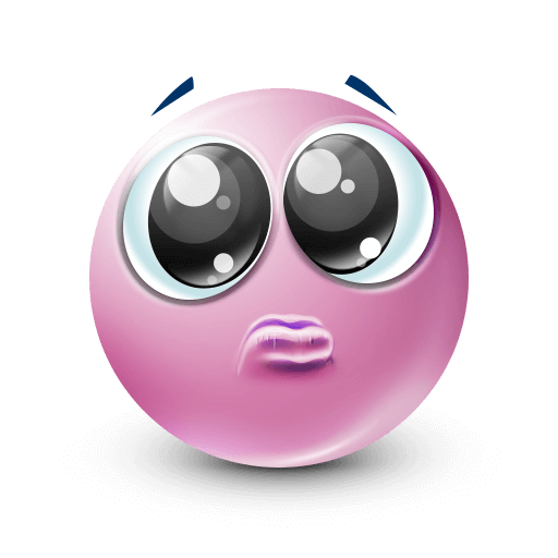 Pleading face Blue Emoji