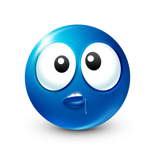 Wacky Face Blue Emoji