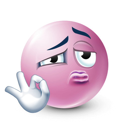 Unimpressed Blue Emoji