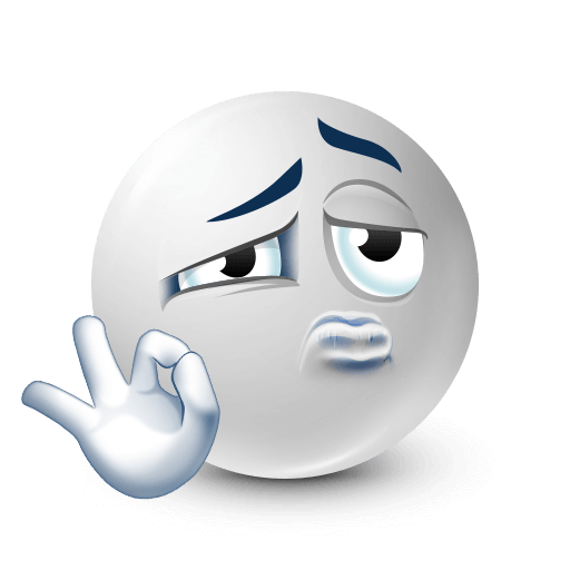 Unimpressed Blue Emoji