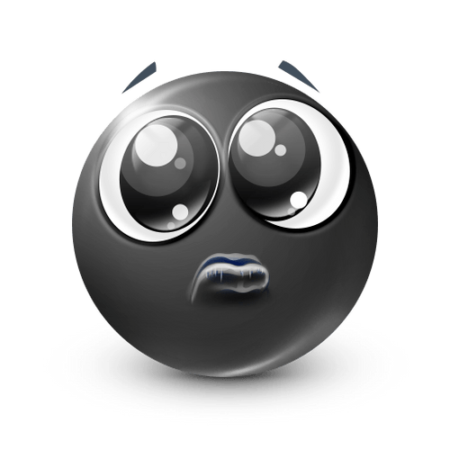 Pleading face Blue Emoji