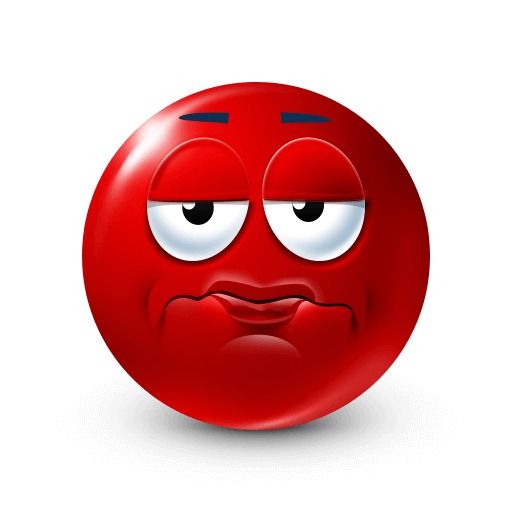 Growling Mad Smiley Blue Emoji