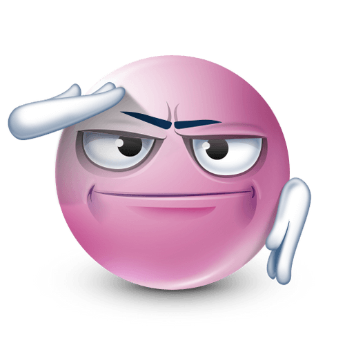 Unimpressed Blue Emoji