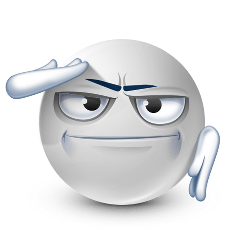 Unimpressed Blue Emoji