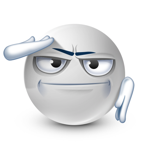 Salute Blue Emoji