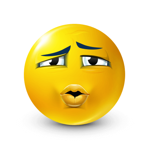 Displeased Blue Emoji