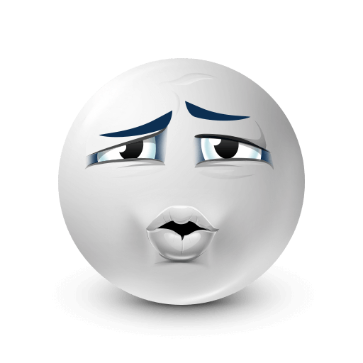 Unimpressed Blue Emoji
