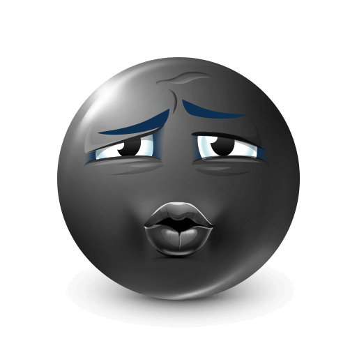 Unimpressed Blue Emoji