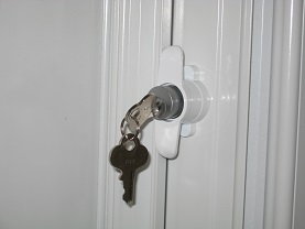 Hurricane shutter lock keys
