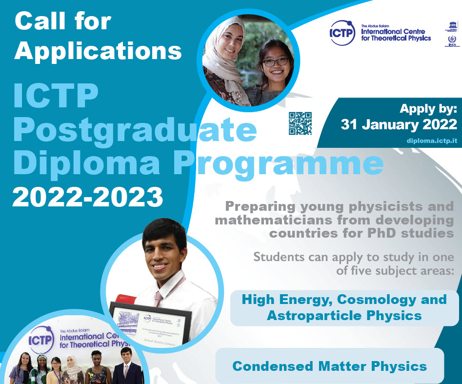ICTP Posgraduate Diploma Programme 2022-2023 - nueva Convocatoria hasta ...