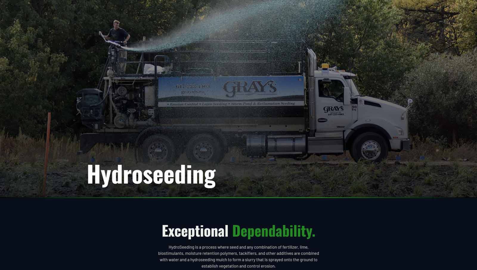 Hydroseeding Services | Advanced Blower Trucks by Gray's