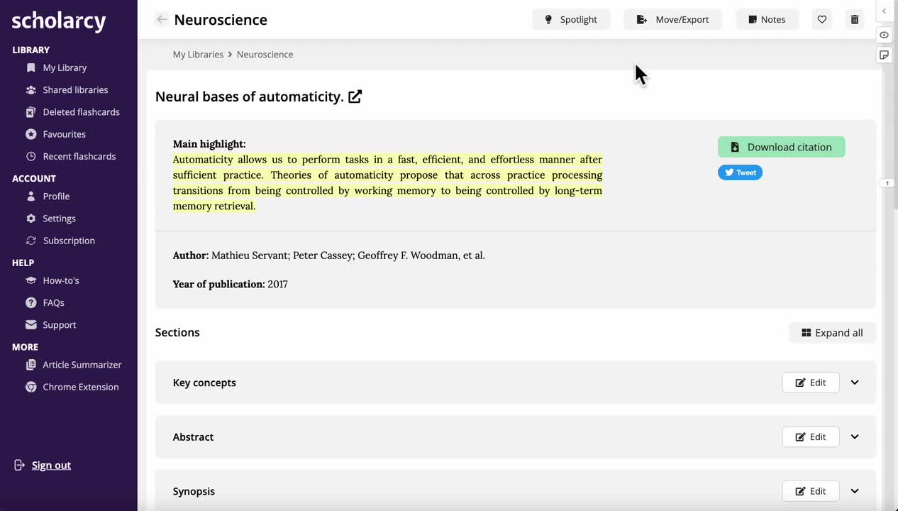 Supercharge your reading - Scholarcy User Guide