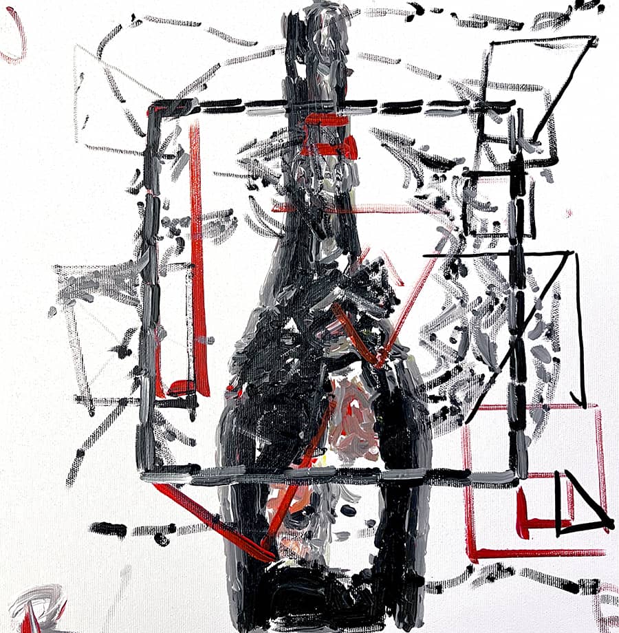 Abstract Wine Bottle
