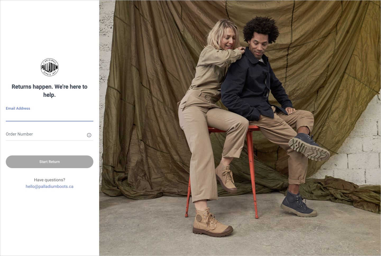 ReturnBear – Palladium Boots saved 70% in return shipping costs using ReturnBear drop-off locations