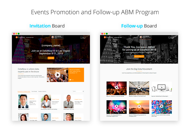 ABM event invitation and follow up
