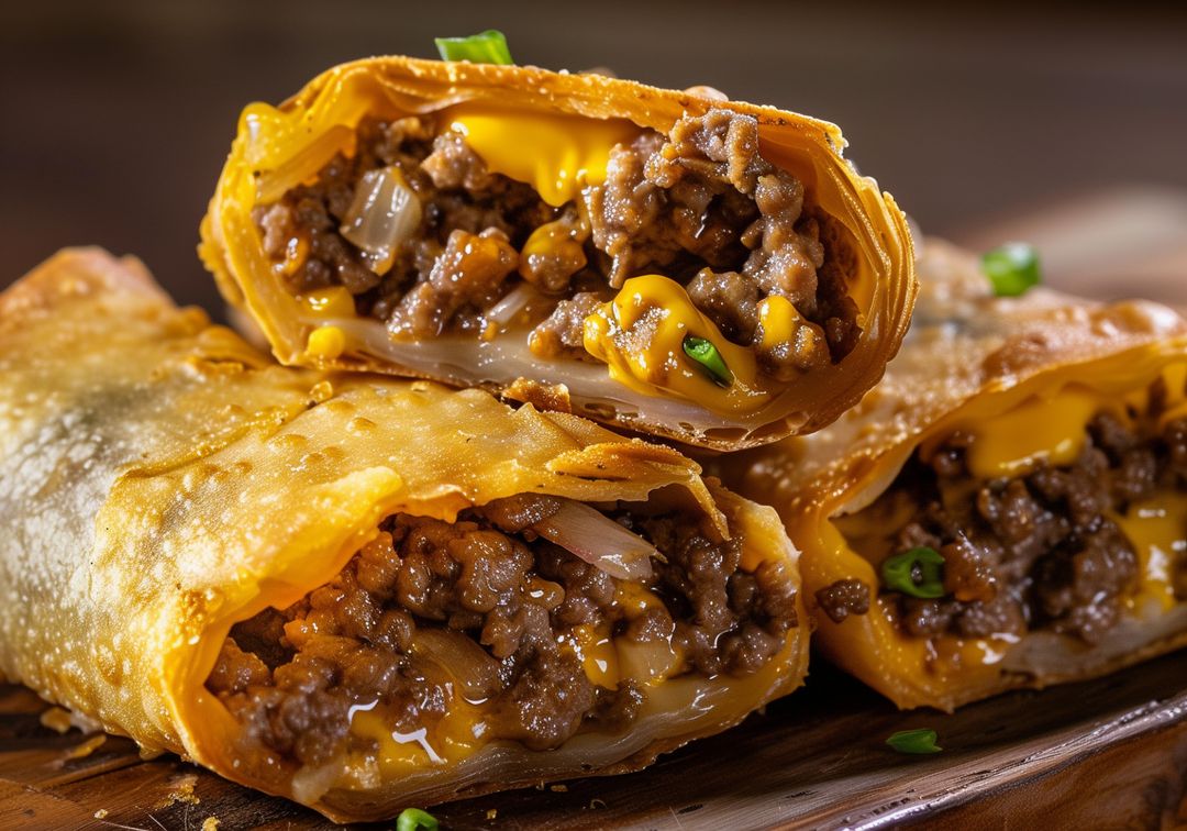 Wahlburgers at Home - Cheeseburger Egg Rolls