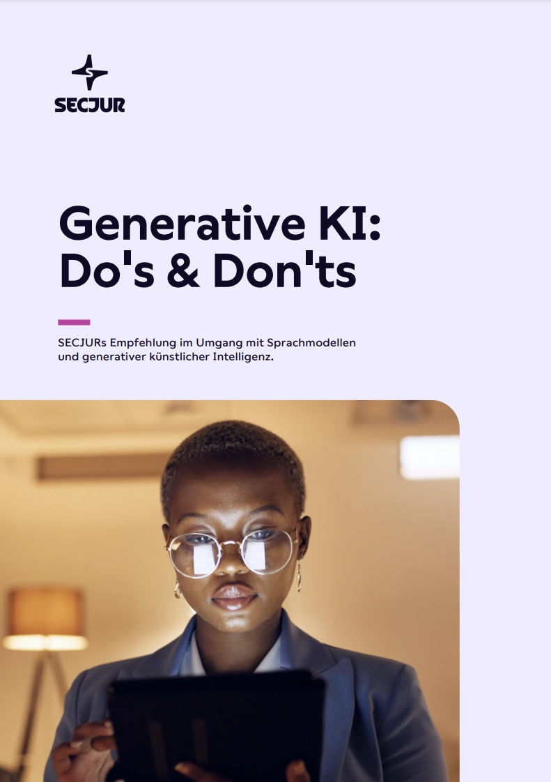Leitfaden zum Umgang mit generativer KI in Unternehmen | SECJUR Leitfaden zum Umgang mit generativer KI in Unternehmen | SECJUR