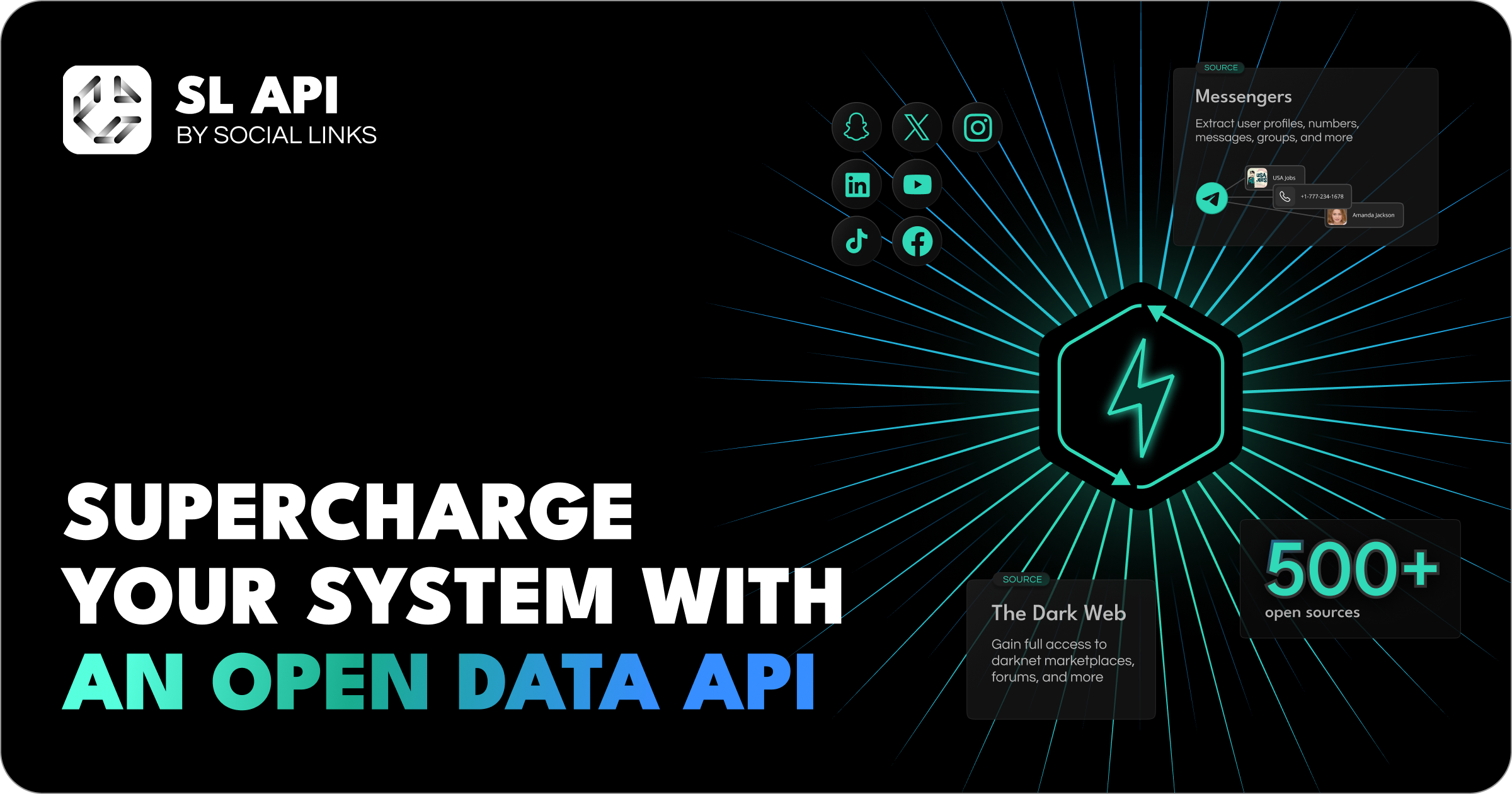 Open Data and OSINT API for Social Media Investigations | SL API