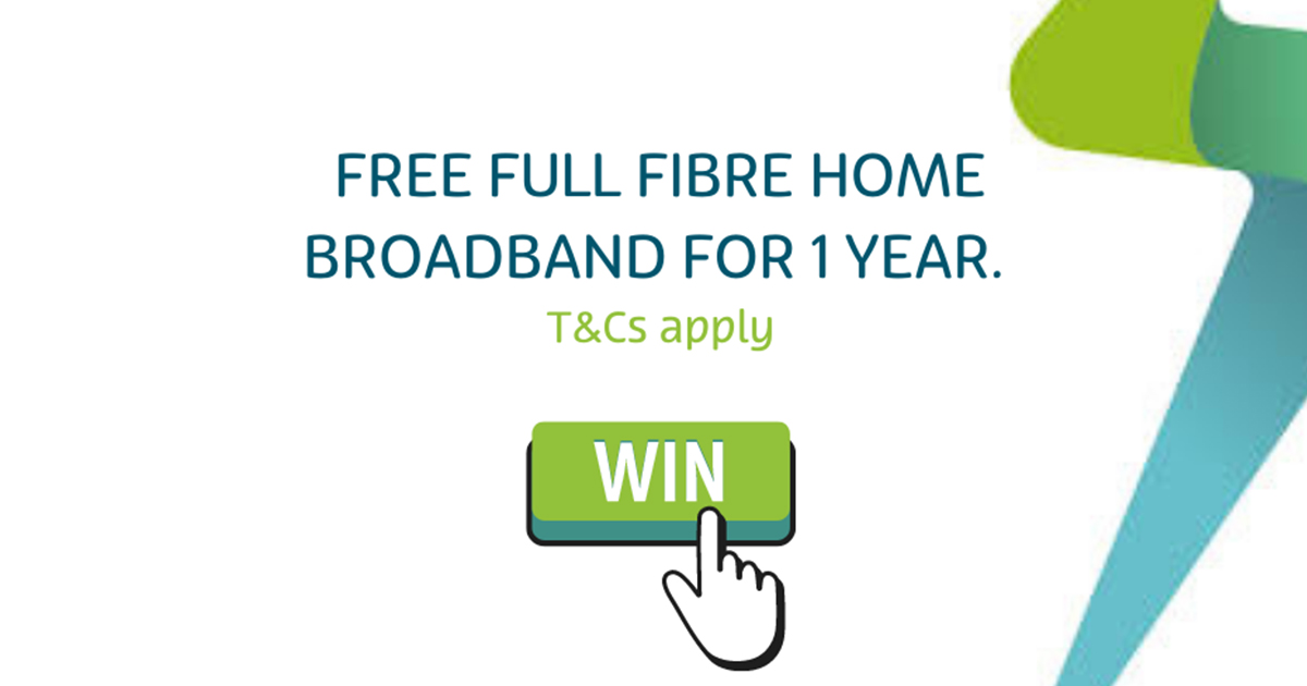 Win a year of FREE 1Gb broadband with Lightning Fibre