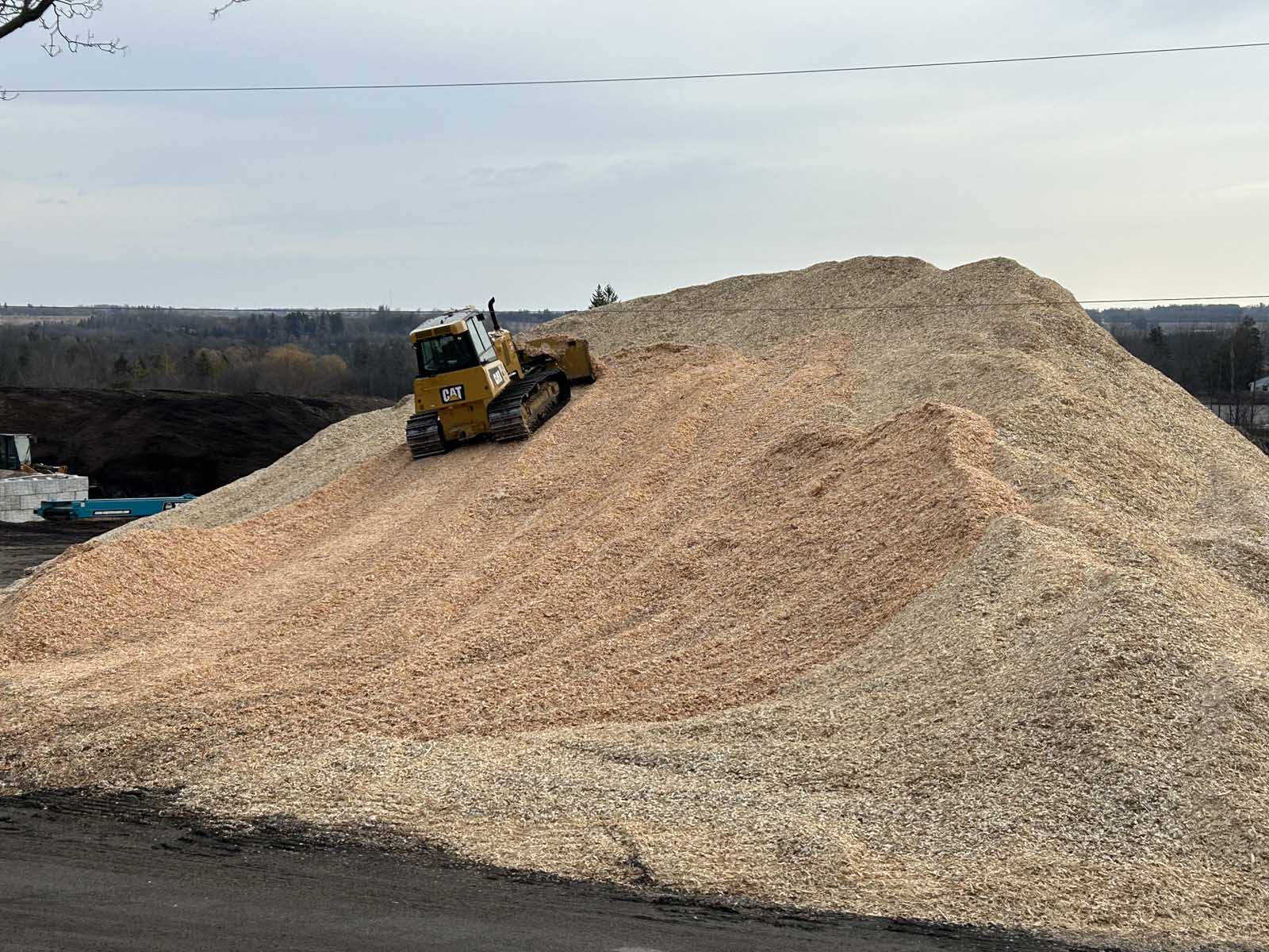 Professional Mulch Spreading with Blower Trucks | Gray's Landscaping
