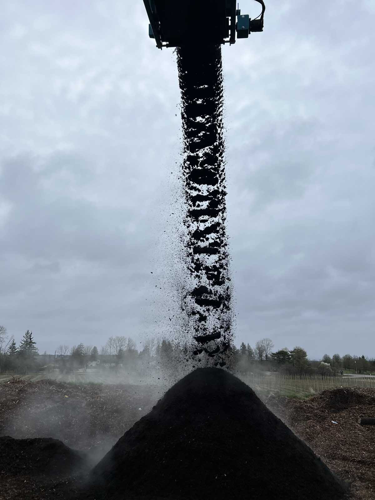 Professional Mulch Spreading with Blower Trucks | Gray's Landscaping