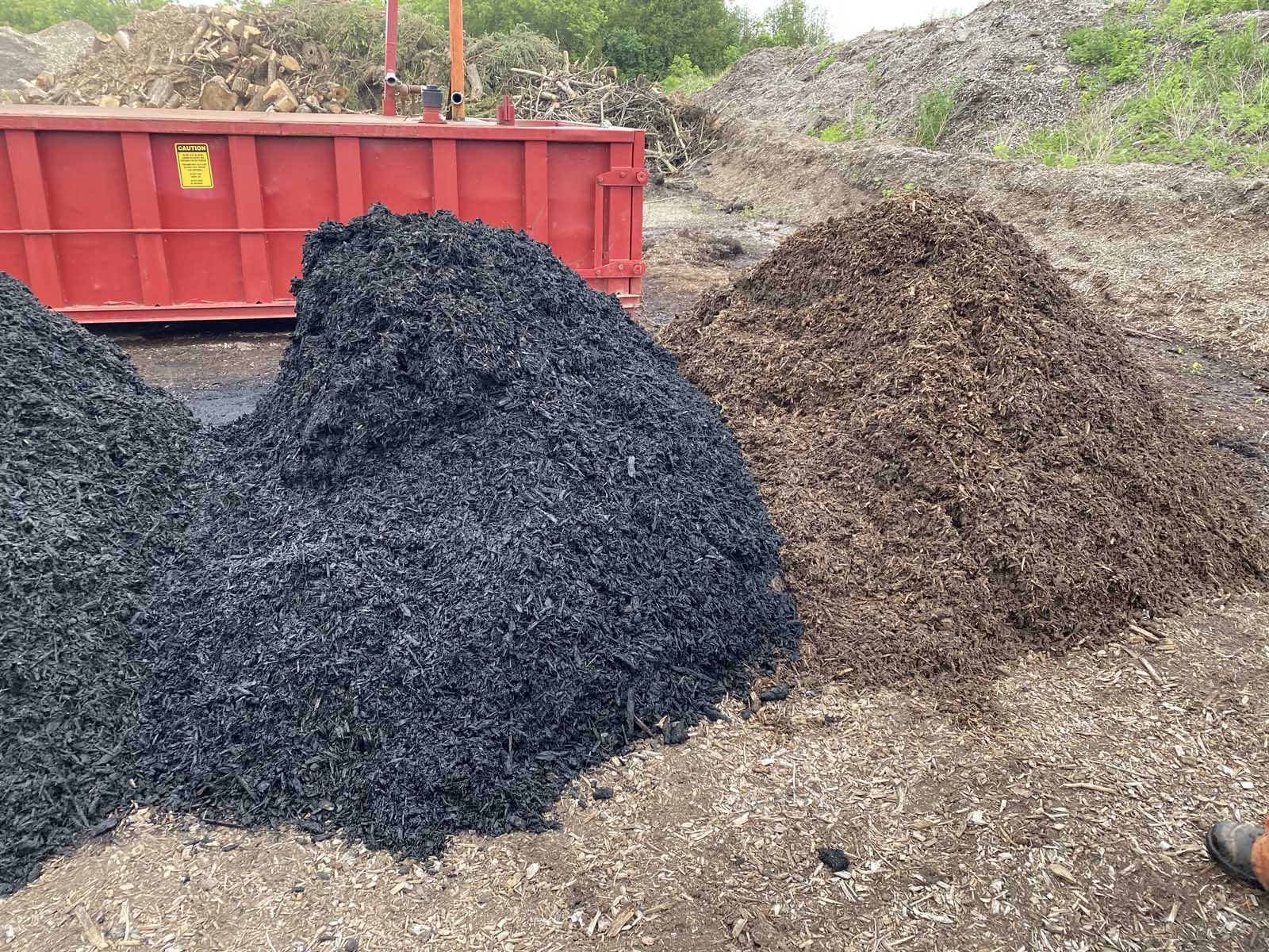 Professional Mulch Spreading with Blower Trucks | Gray's Landscaping