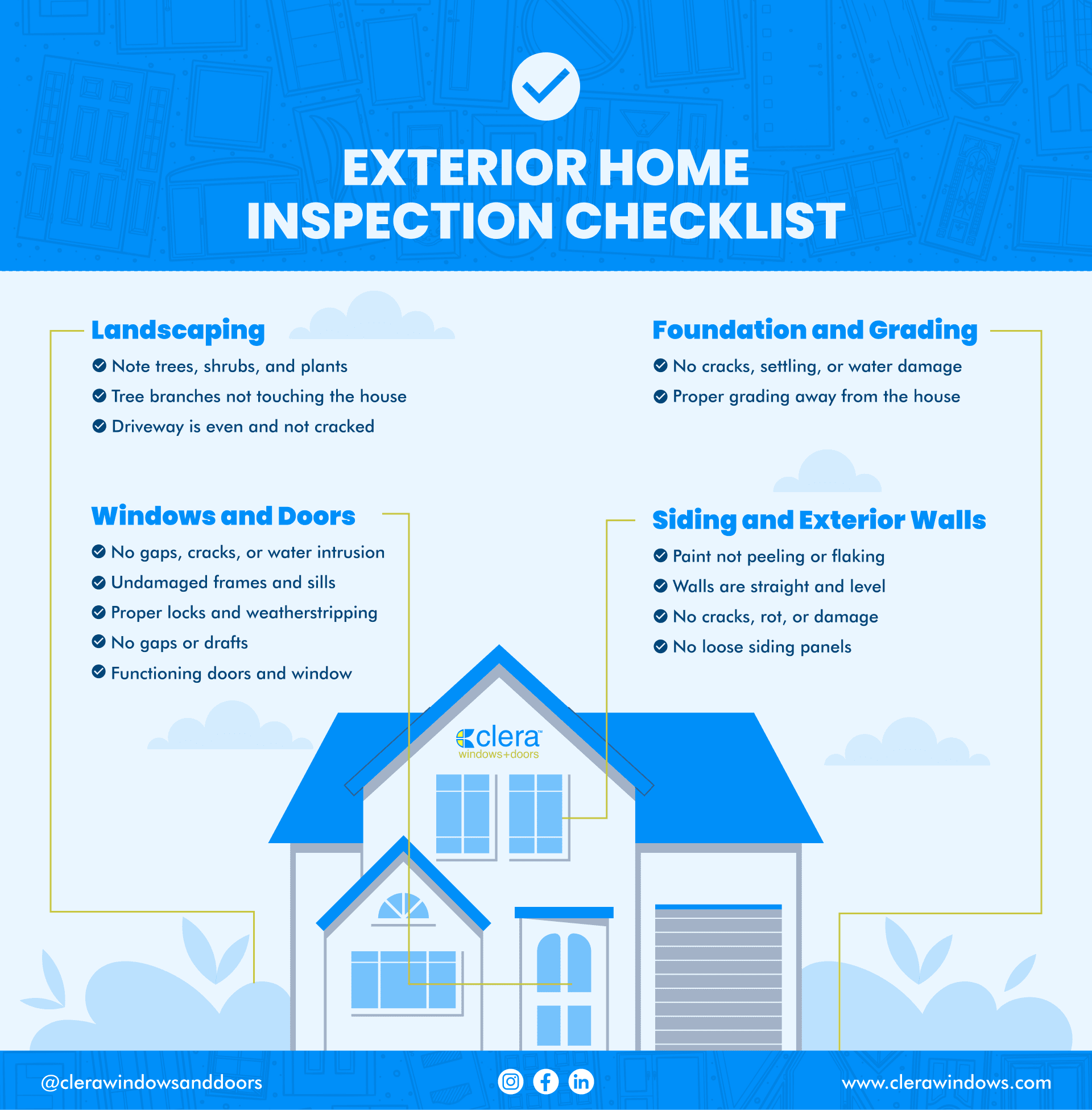 How to Prepare for a Home Inspection [Free Checklist] | Clera Windows ...