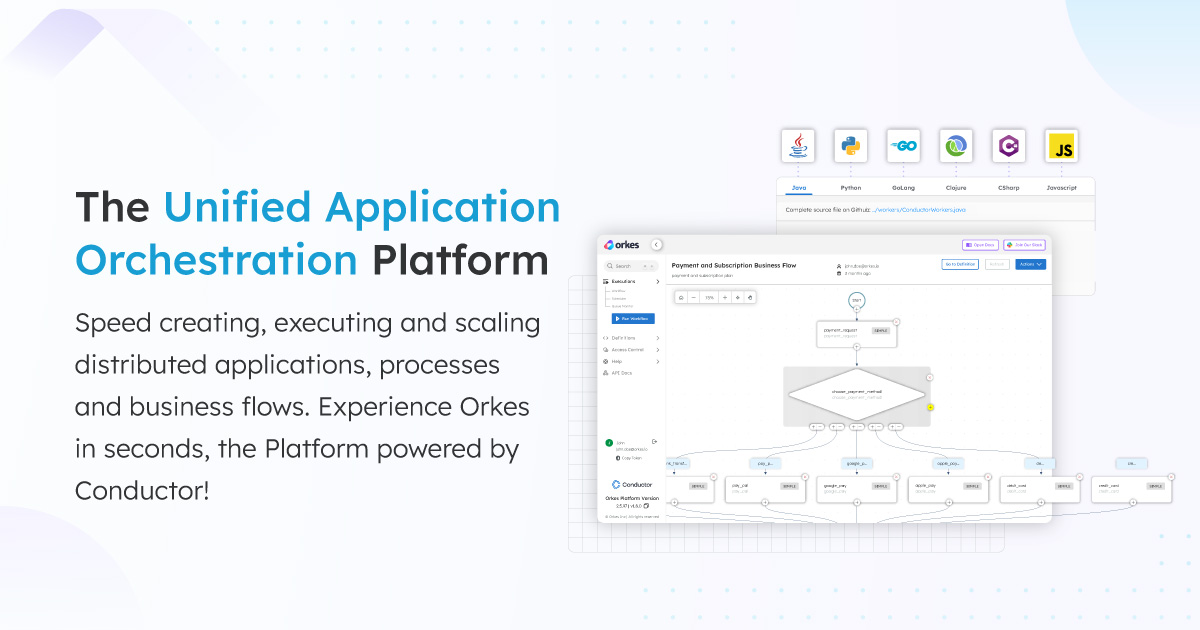 Orkes Conductor | Distributed Application Orchestration Platform