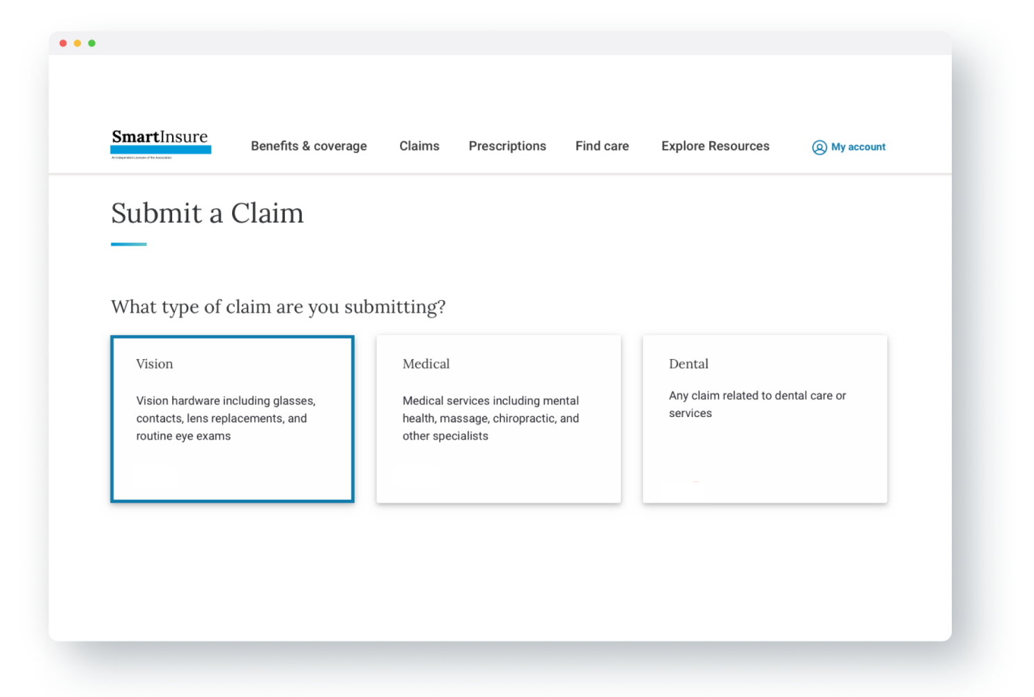 Claim Submission Experience