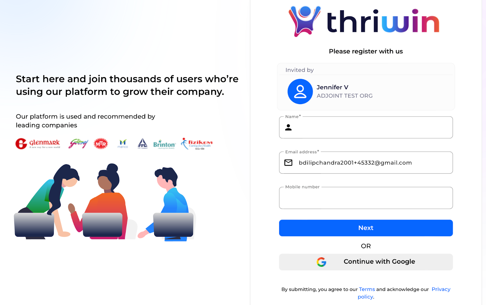 Thriwin -production site