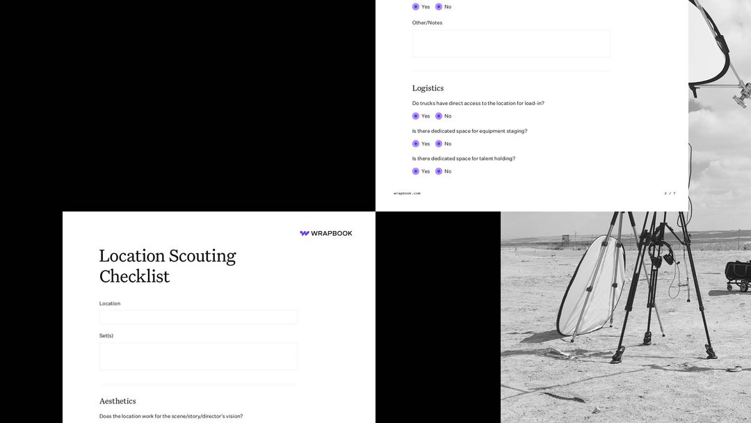 Download the Location Scouting Checklist | Wrapbook