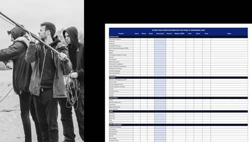 Download the Film Crew List Template | Wrapbook