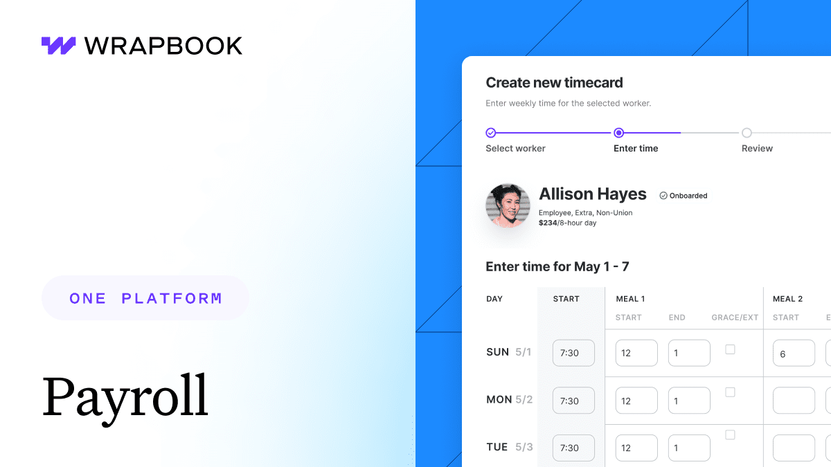 Entertainment Payroll | Wrapbook