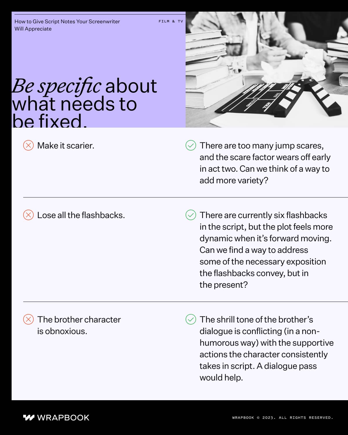 How to Give Script Notes Your Screenwriter Will Appreciate | Wrapbook