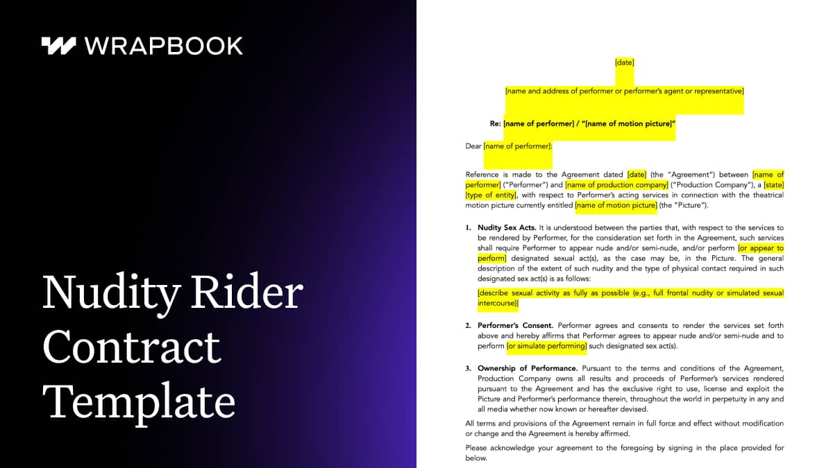 Download the Nudity Rider Agreement | Wrapbook