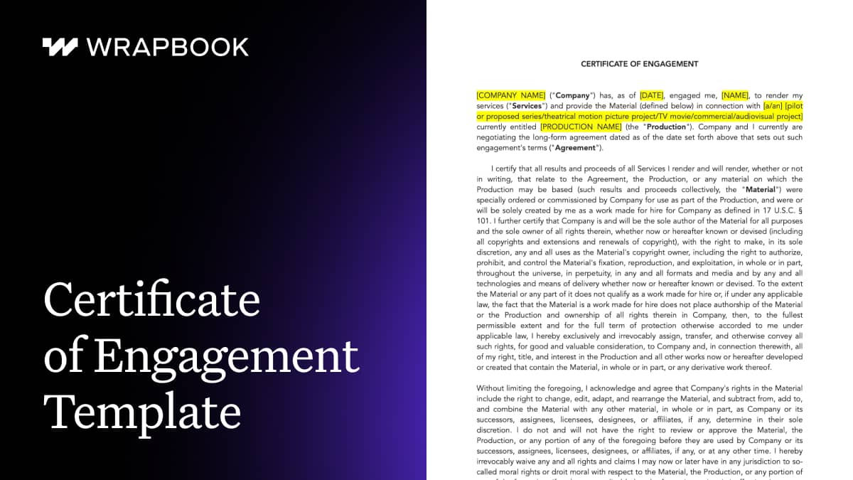 Download the Certificate of Engagement | Wrapbook