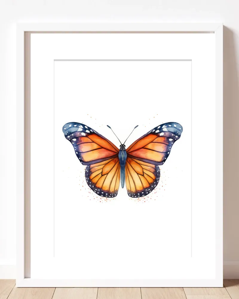 Pink Butterfly Nursery Print - Shop Now