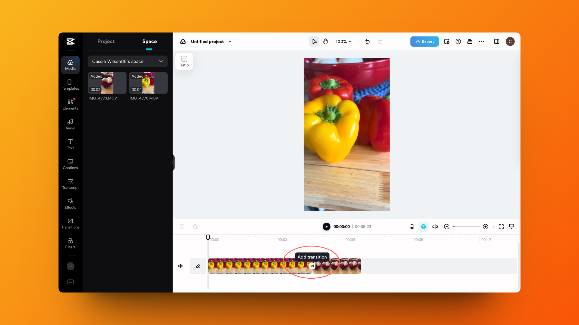 How to Add Transitions in CapCut