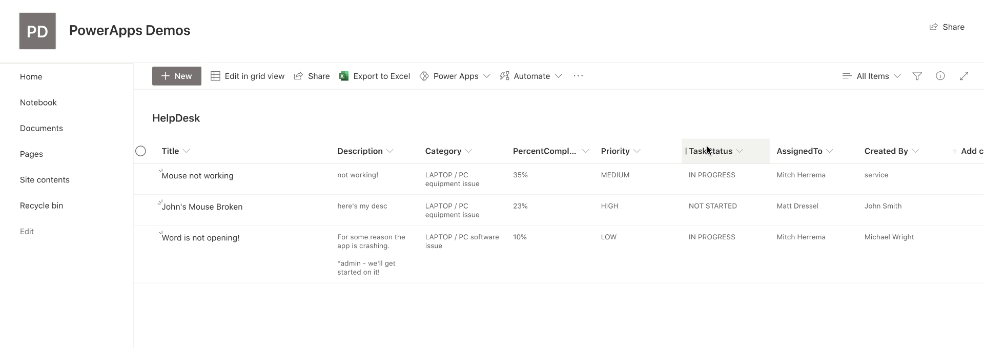 Creating a Help Desk App with PowerApps - Microsoft 365 Insights by ...