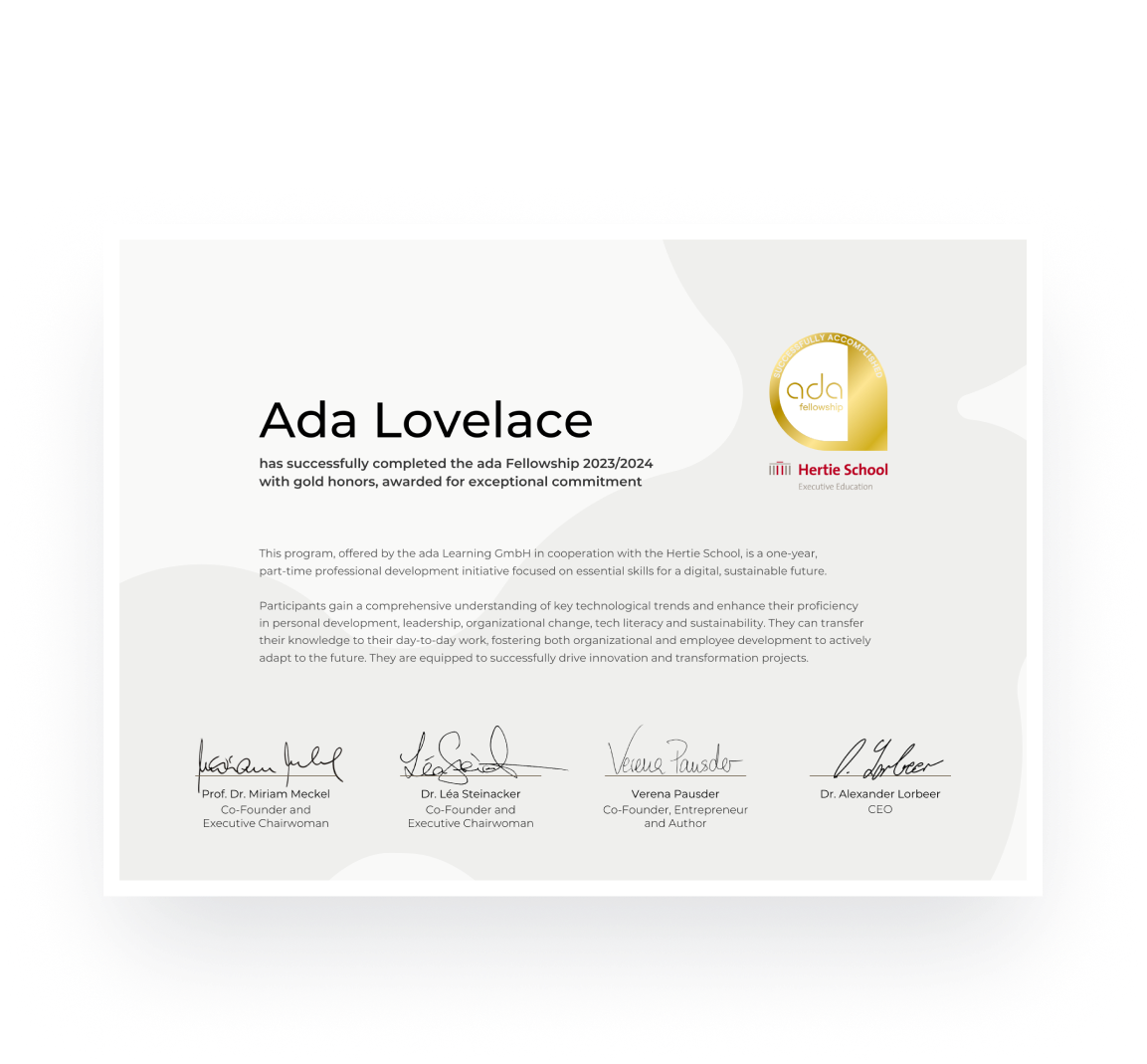 ada Fellowship - Wachstum, das im Team beginnt und in der ganzen ...