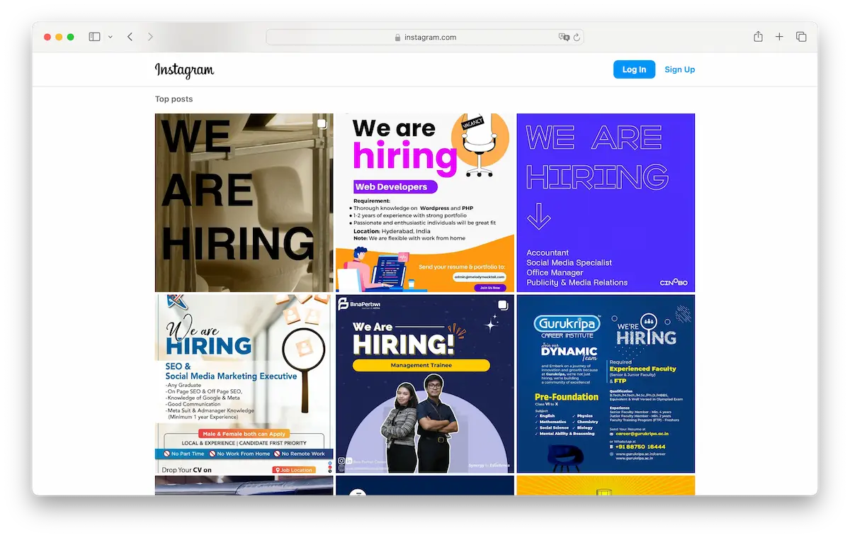 Using social media platforms for recruitment and hiring