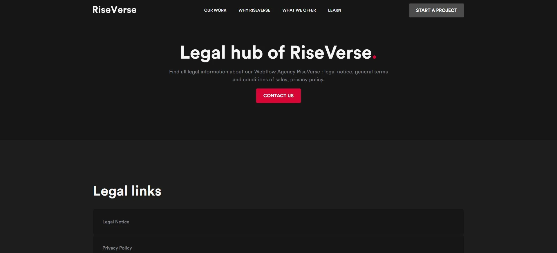Legal Hub | RiseVerse