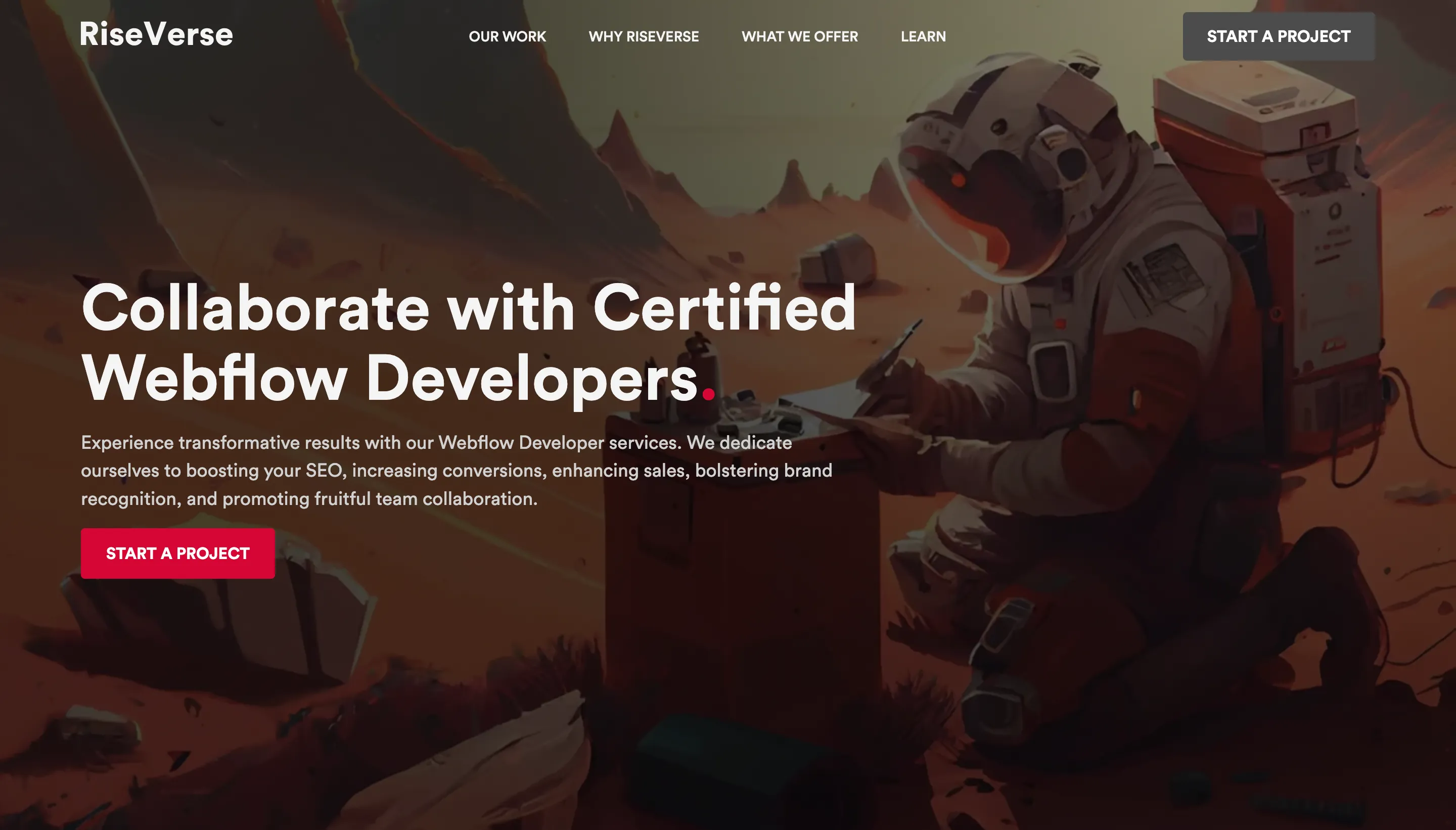 Collaborate with Certified Webflow Developers | RiseVerse
