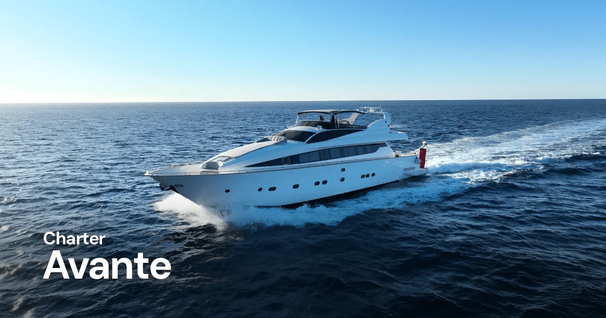 Avante: 93 ft Antago Yacht (30 Guests) – Luxury Charters