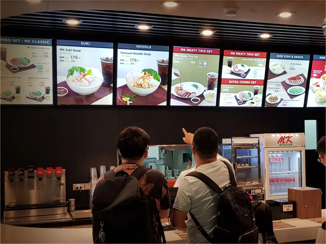 MK Express Menu Board @Donmuang Airport